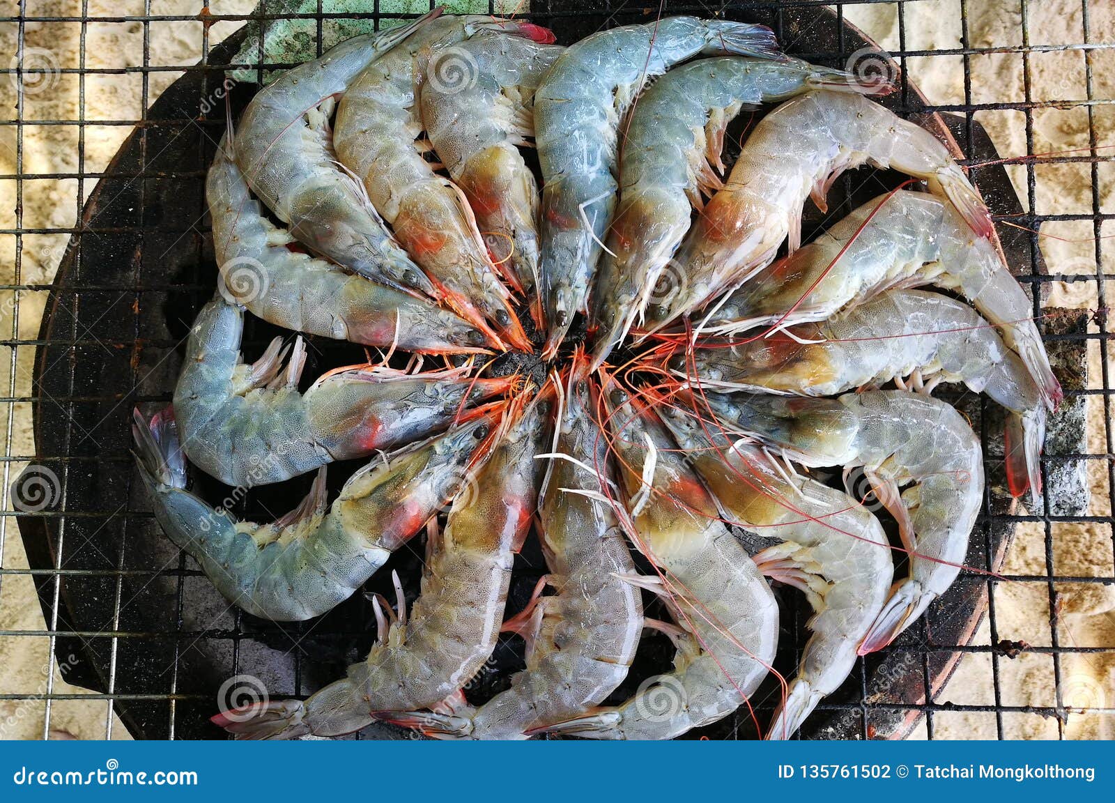 Raw prawn stock photo. Image of gourmet, nature, grill - 135761502