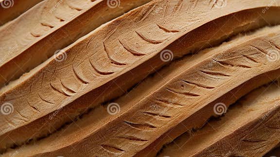 Closeup RAW Style of Sourdough Bread Scoring Patterns Artisanal Baking ...