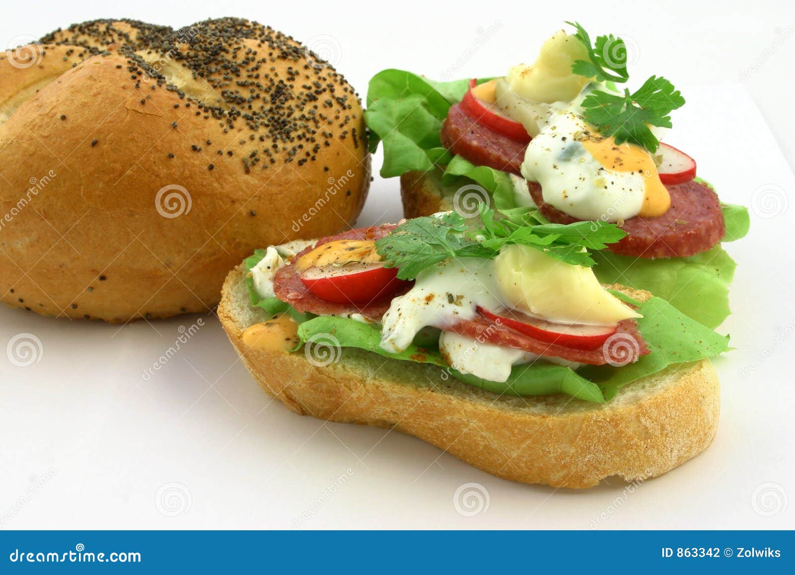 Close Up at Real Fresh Sandwiches Stock Photo - Image of cheese, item ...