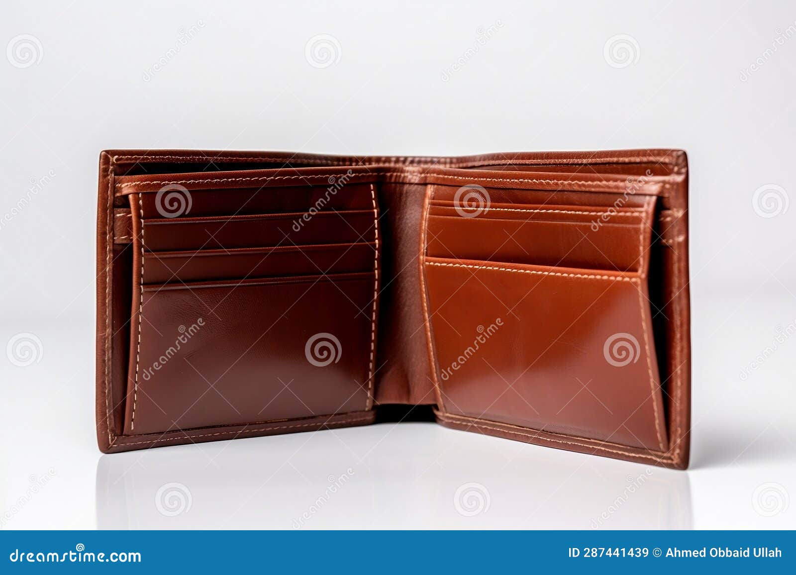 Close-Up Real Photography of an Empty Open Wallet, Generative Ai Stock ...