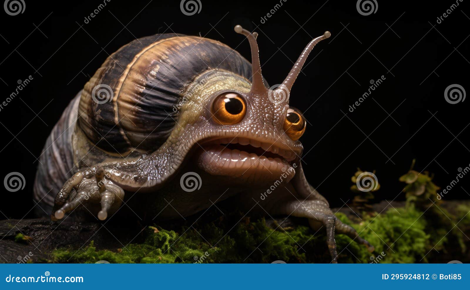 Realistic Looking Alien Lifeform Snail Creature Xenomorph with Dramatic ...