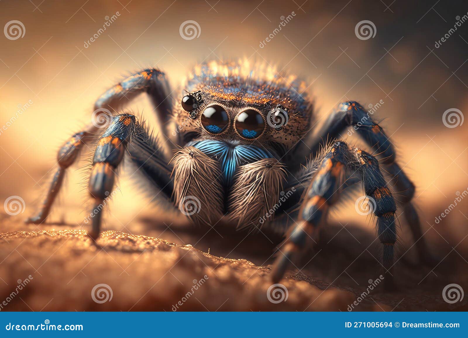 Close Up Realistic Spider, Created with Generative Ai Technology Stock ...