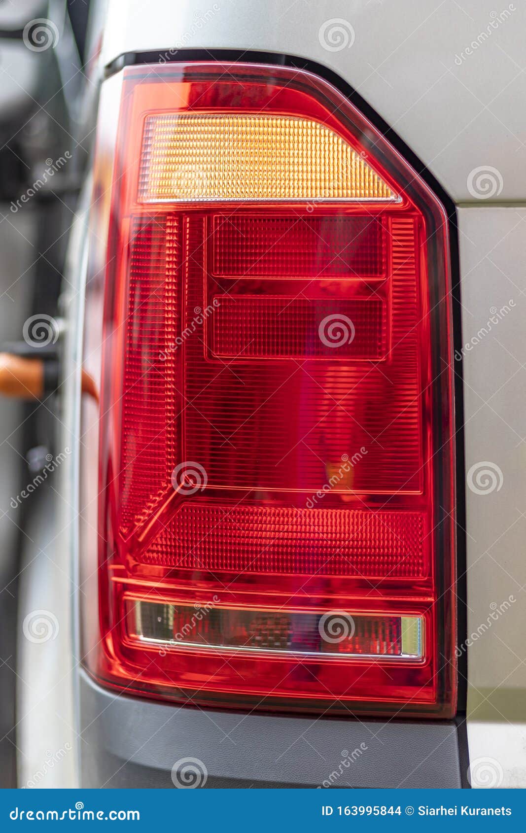Close-up. Rear Brake Light, Minibus. Vertical. New Stock Photo - Image ...