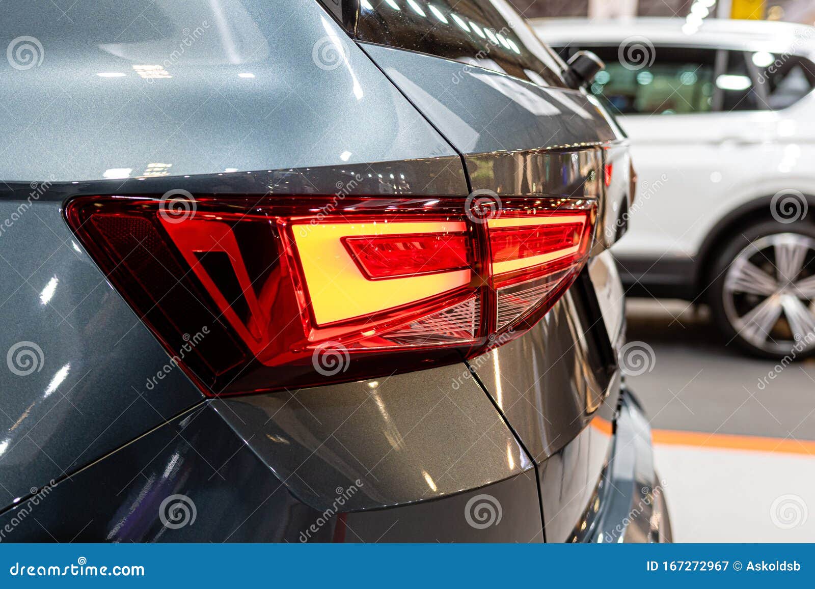 Close-up of the Rear Light of a Modern Car. Exterior Details Editorial ...