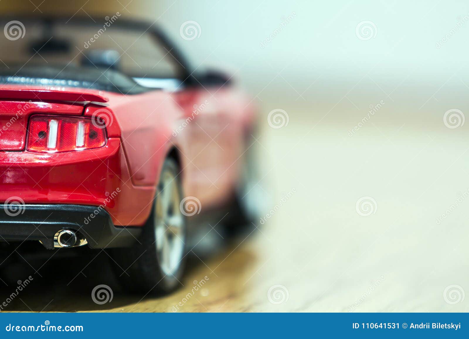 Close-up of Rear View of Red Toy Car Stock Image - Image of sports ...