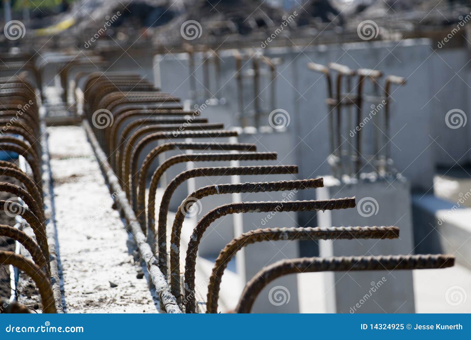 Close up of Rebar stock image. Image of wood, site, rebar - 14324925