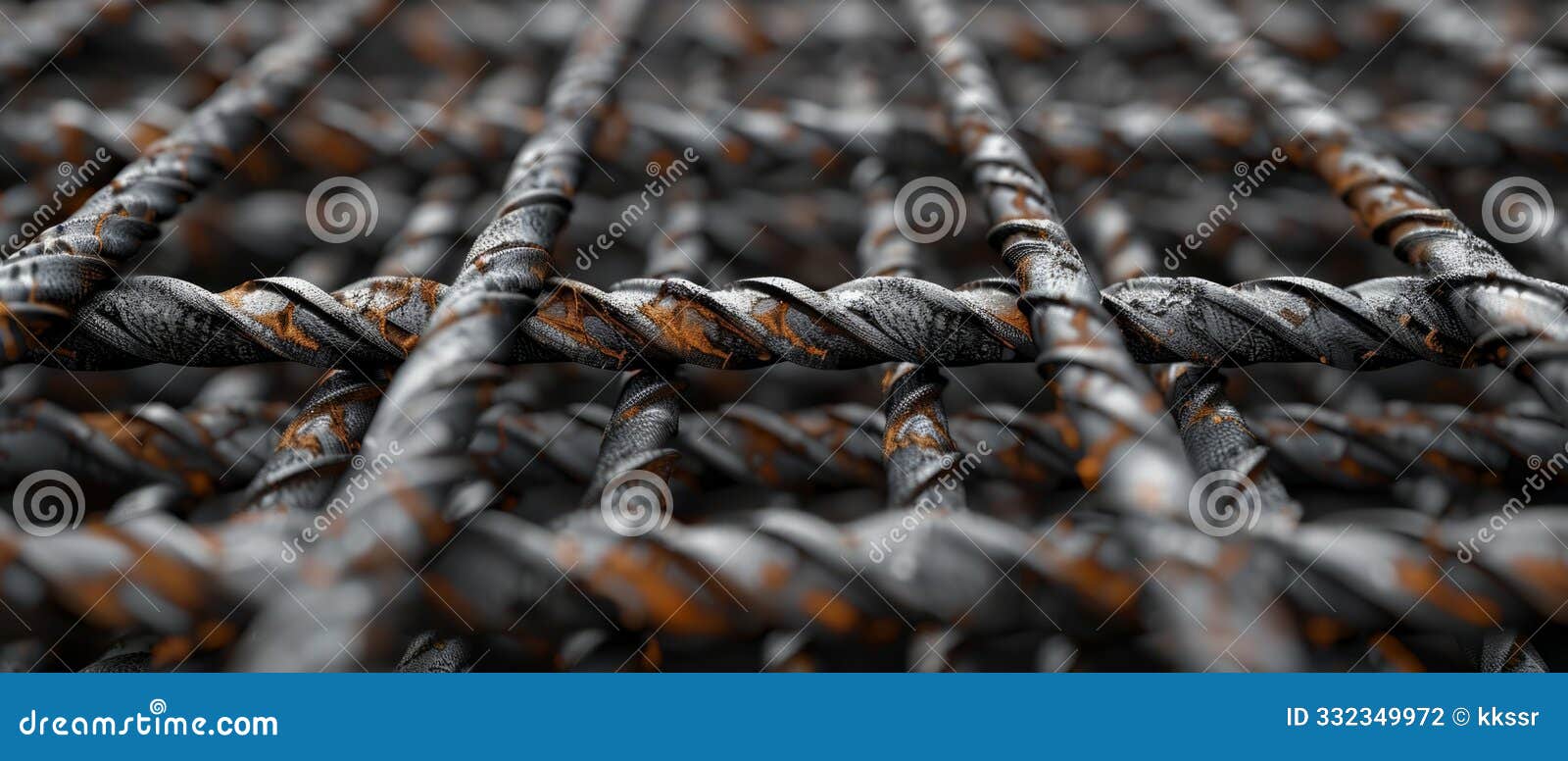 Close-up of Rebar Steel Mesh for a Retaining Wall Providing Structural ...