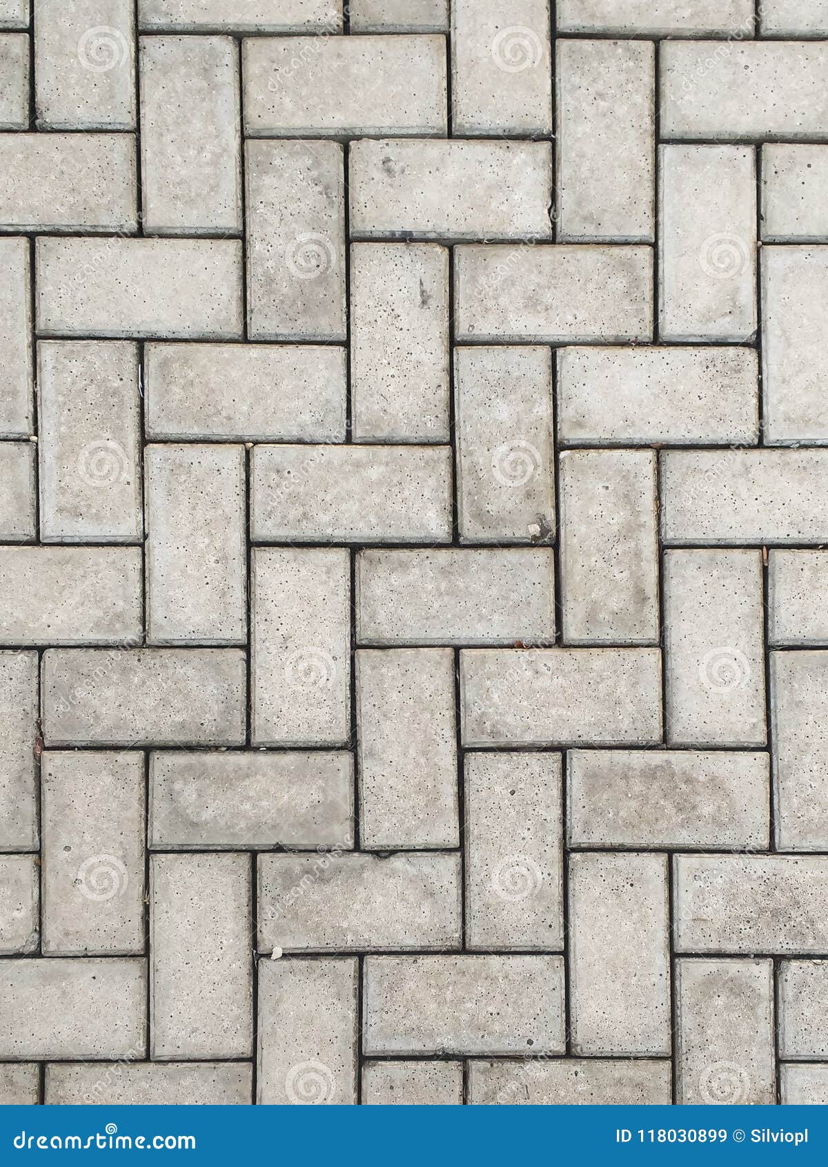 Close-up Rectangular Concrete Block Blocks Zig-zagged. Stock Image ...