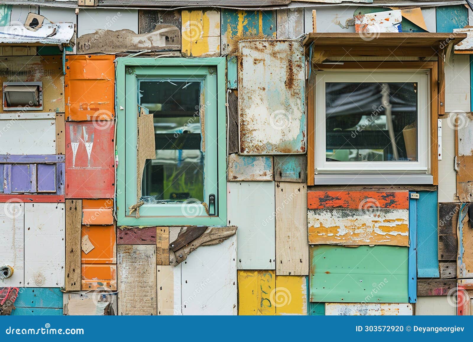 Close-up of Recycled and Upcycled Materials Used in Tiny Home ...