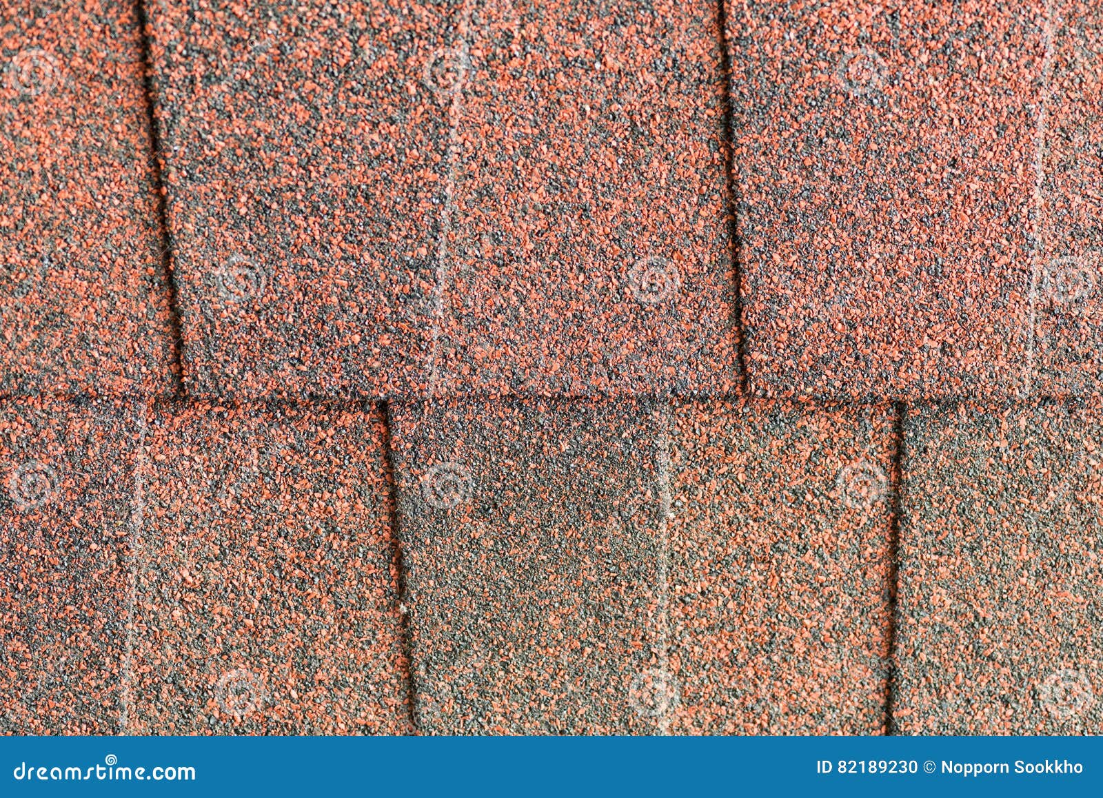 Asphalt Shingle. Decorative Bitumen Shingles On The Roof Of A Brick ...