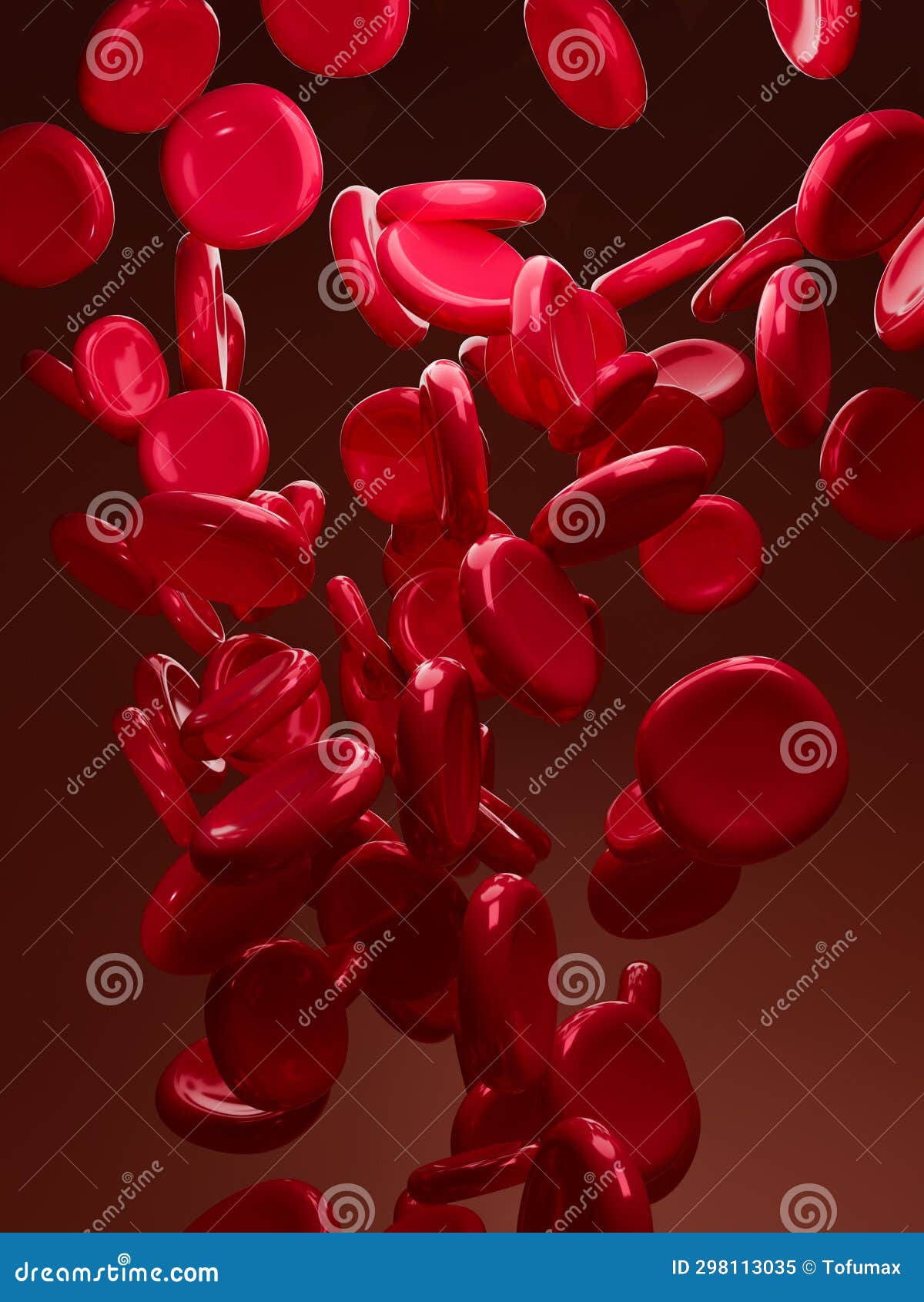 Red blood cell 3D render stock illustration. Illustration of cell ...