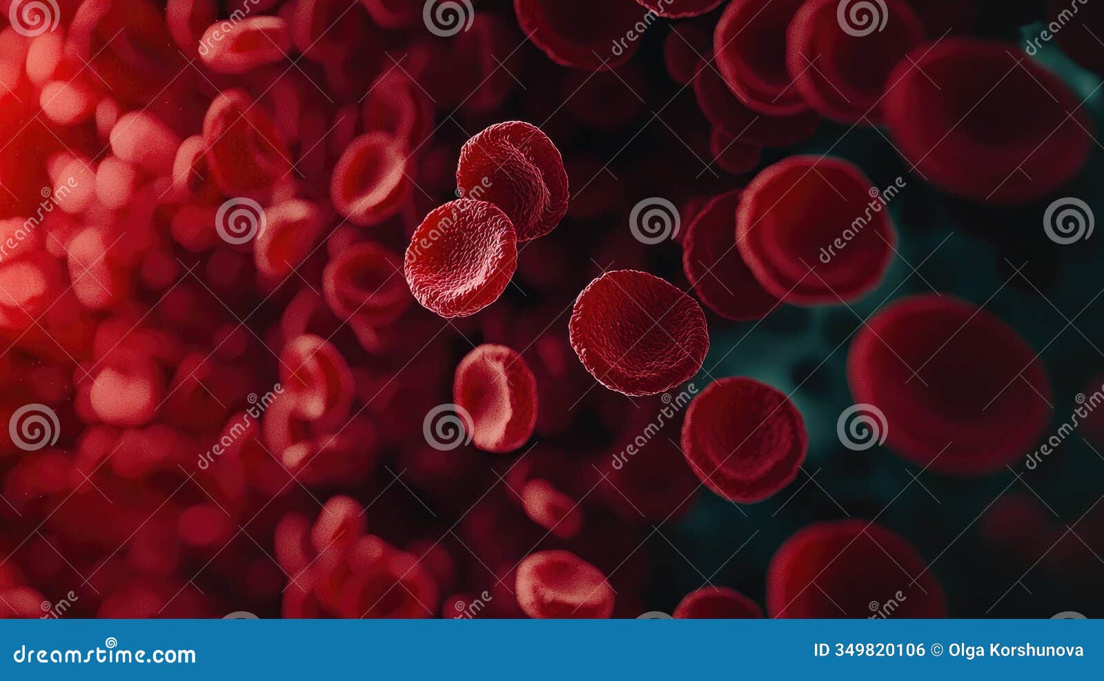 Close-Up of Red Blood Cells in Human Circulatory System Stock Photo ...