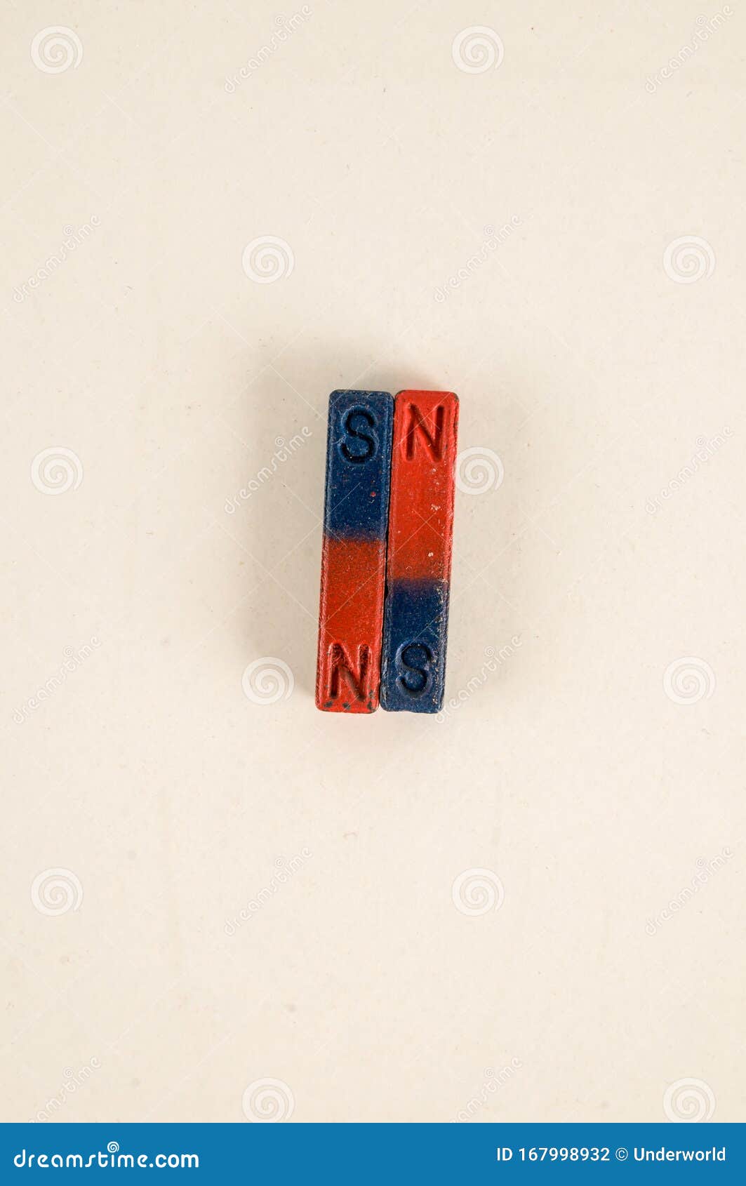 Close-up of Red and Blue Magnet Stock Photo - Image of closeup, shot ...