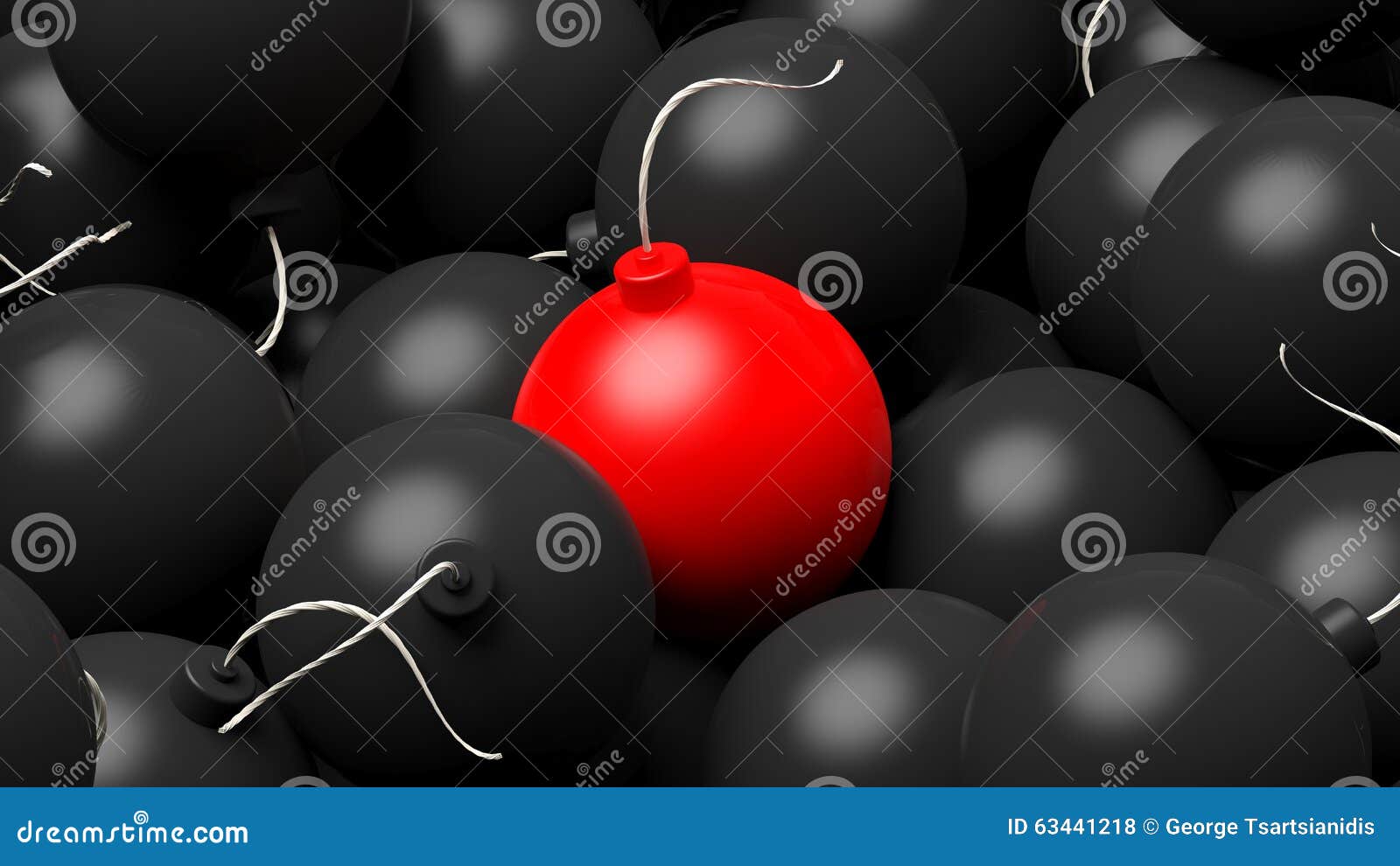 Close-up of red bomb lying stock illustration. Illustration of ...