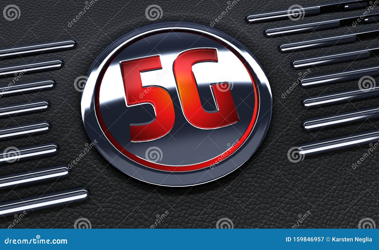 Close Up of Red Button. Concept of 5G Symbol . 3d Rendering Stock ...