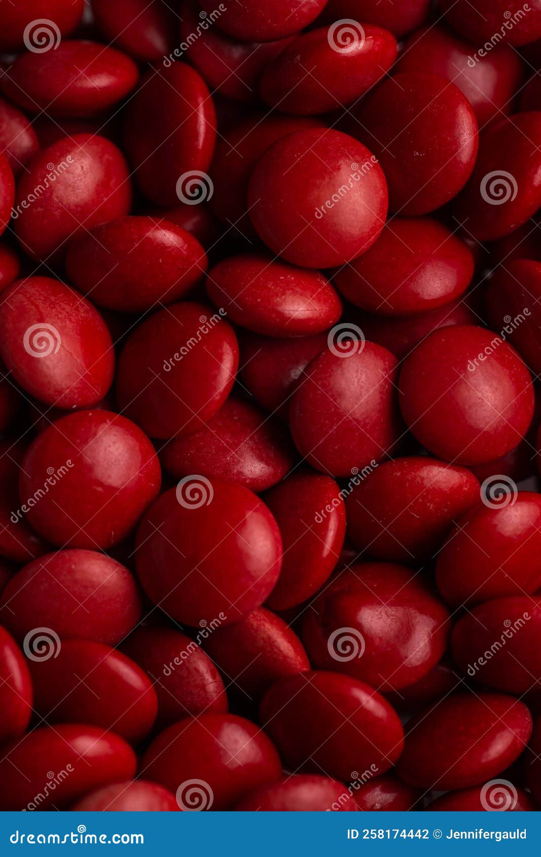 Close Up of Red Candy Coated Chocolate Button Sprinkle Texture - M&Ms ...