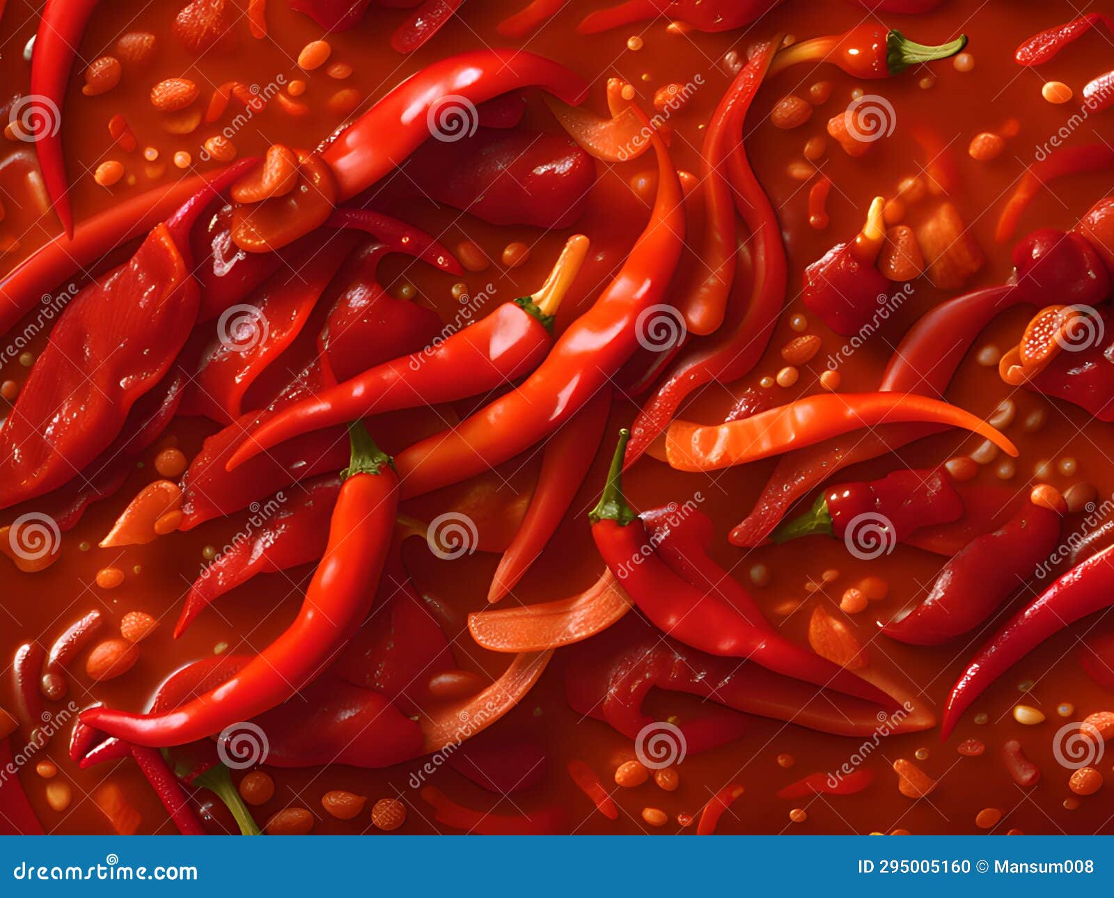 Close Up Red Chili Pepper Background Stock Illustration - Illustration ...