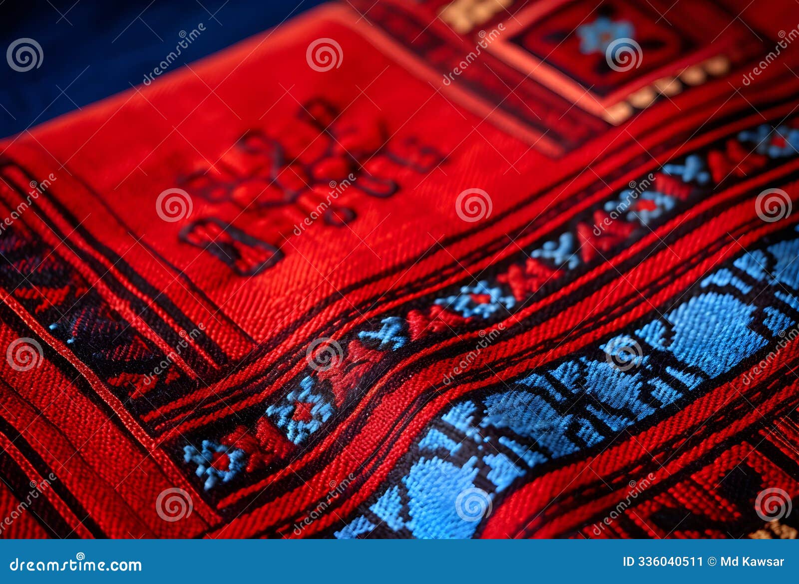 Inca Inspired Red Cloth with Blue Border Stock Illustration ...