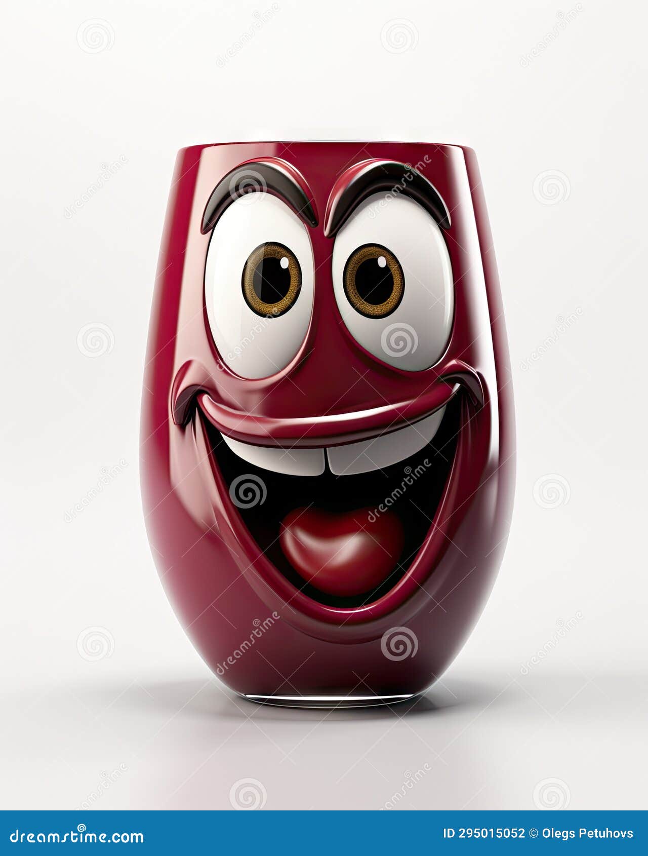 A Close Up of a Red Cup with a Smiley Face. Generative Ai Stock ...