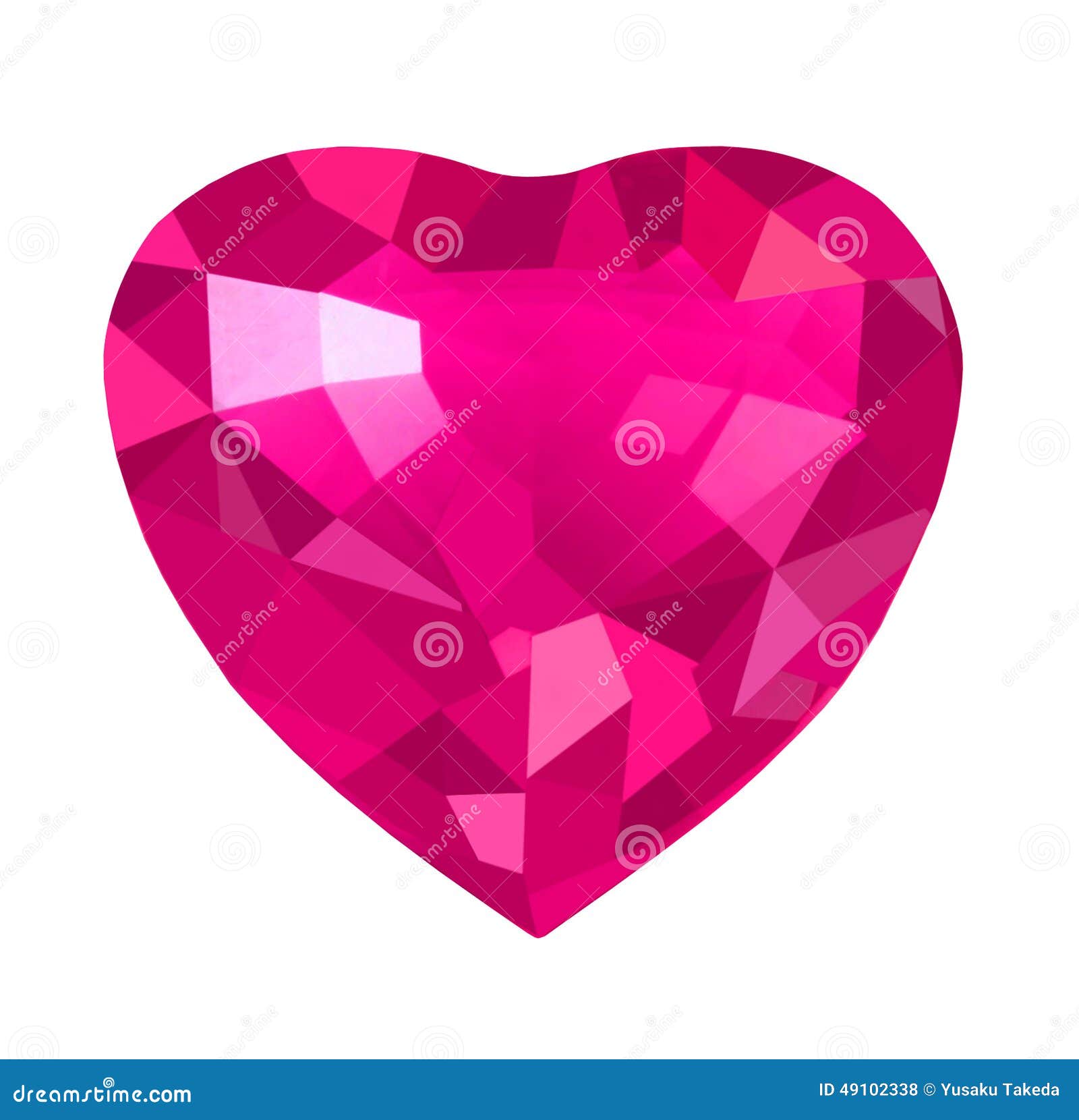 Close Up of Red Diamond Heart. Stock Illustration - Illustration of ...