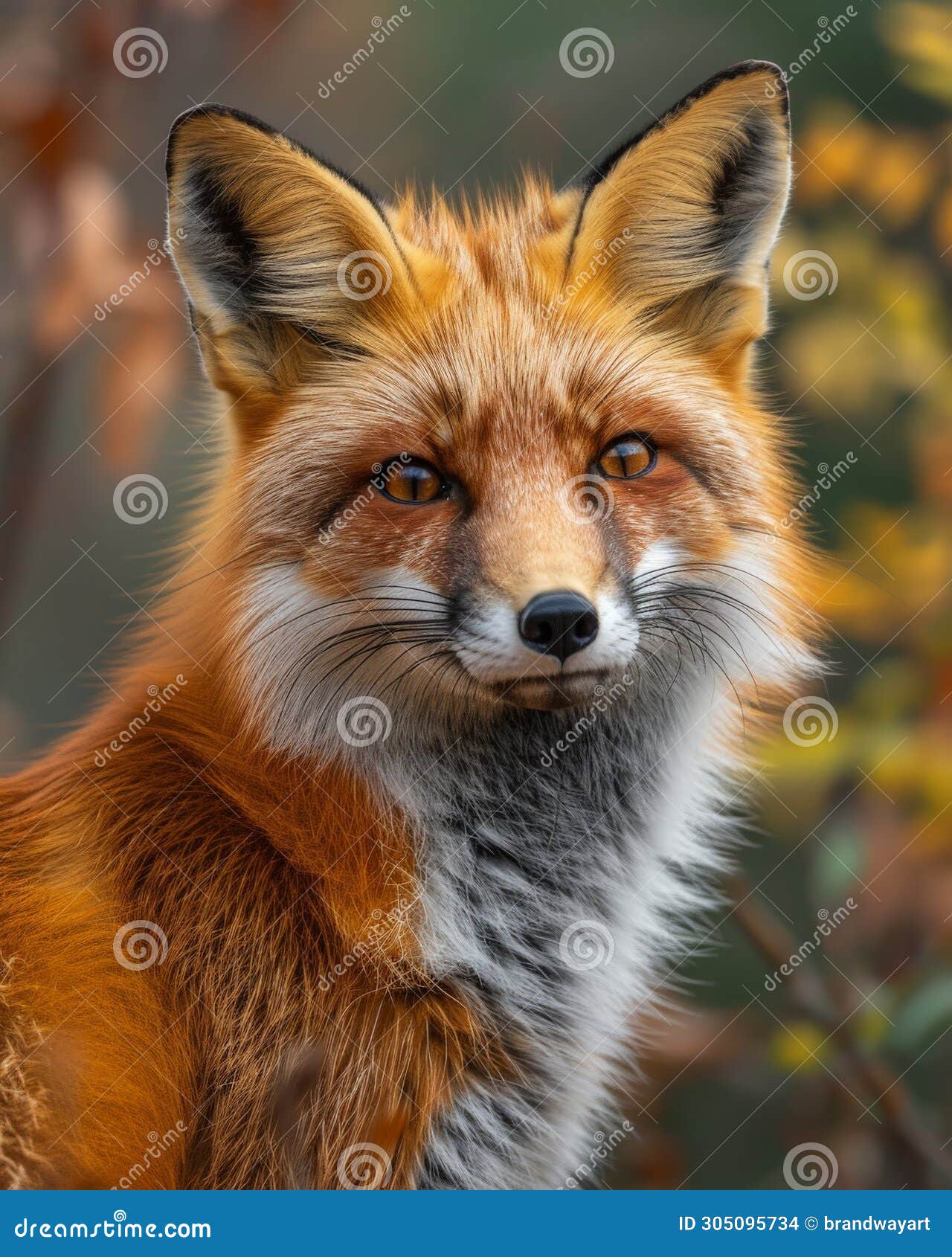 Close Up of Red Fox Looking at Camera Stock Illustration - Illustration ...
