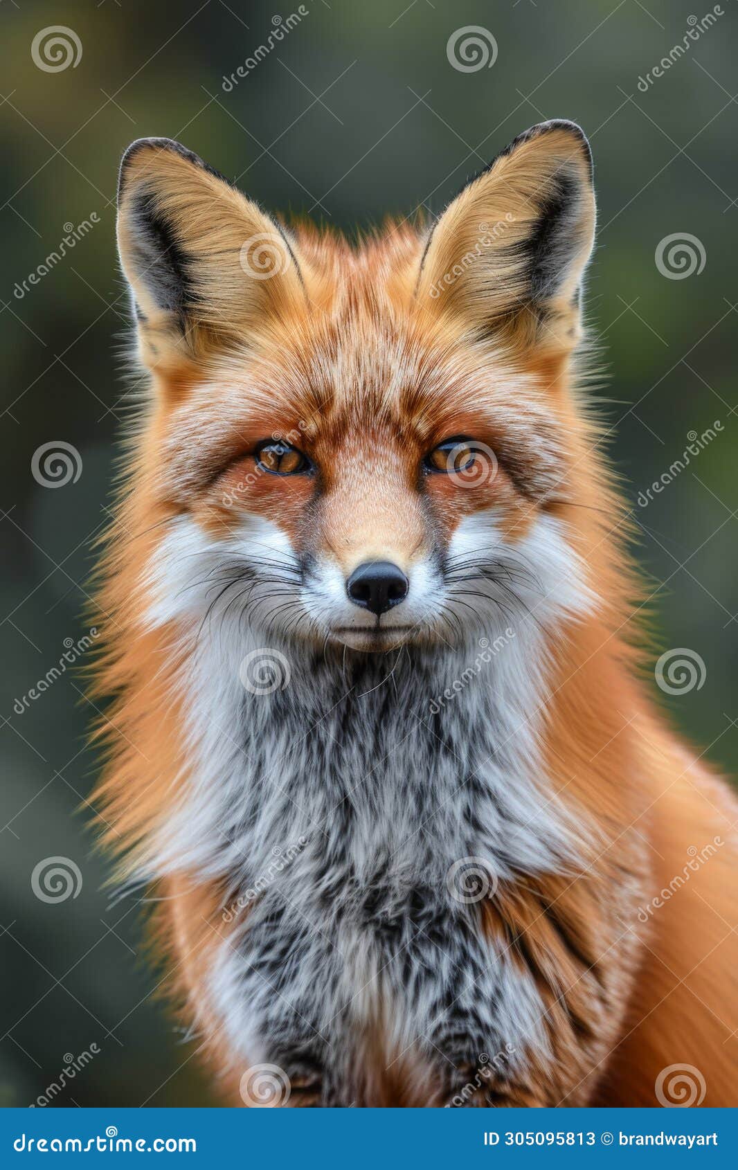 Close-up of Red Fox Looking at Camera Stock Illustration - Illustration ...