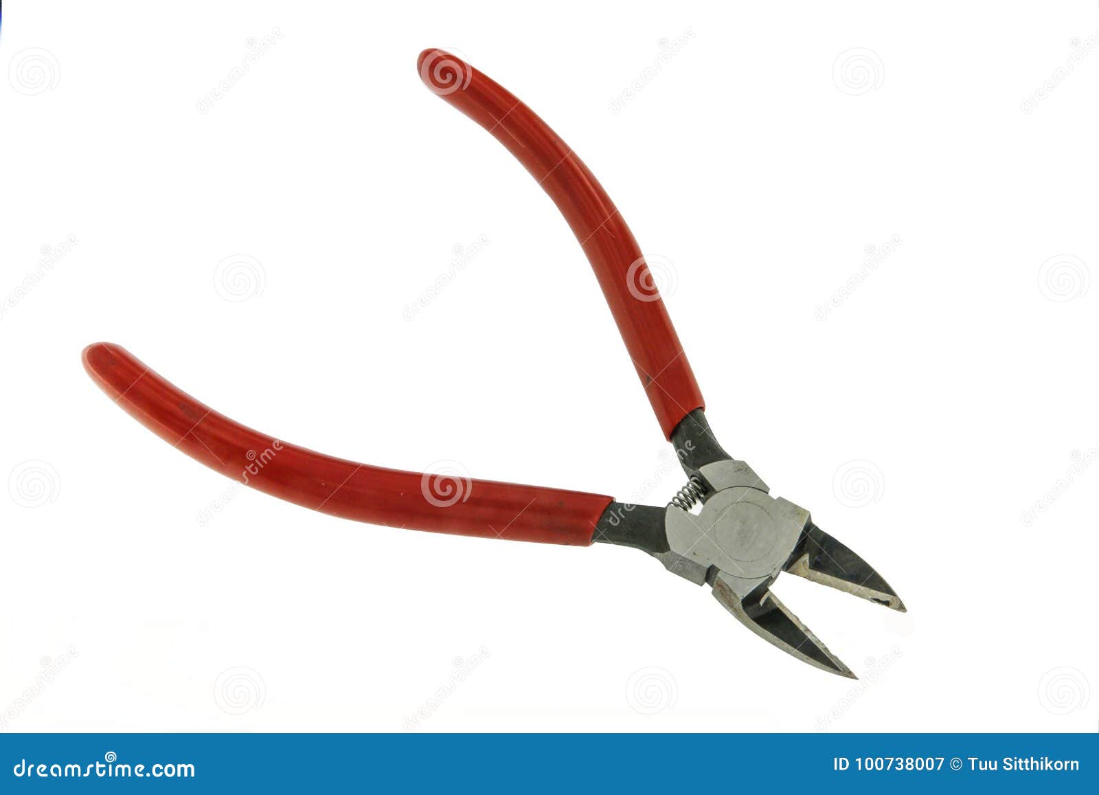 Close Up Red Handle Cutting Pliers Stock Image - Image of black, handle ...