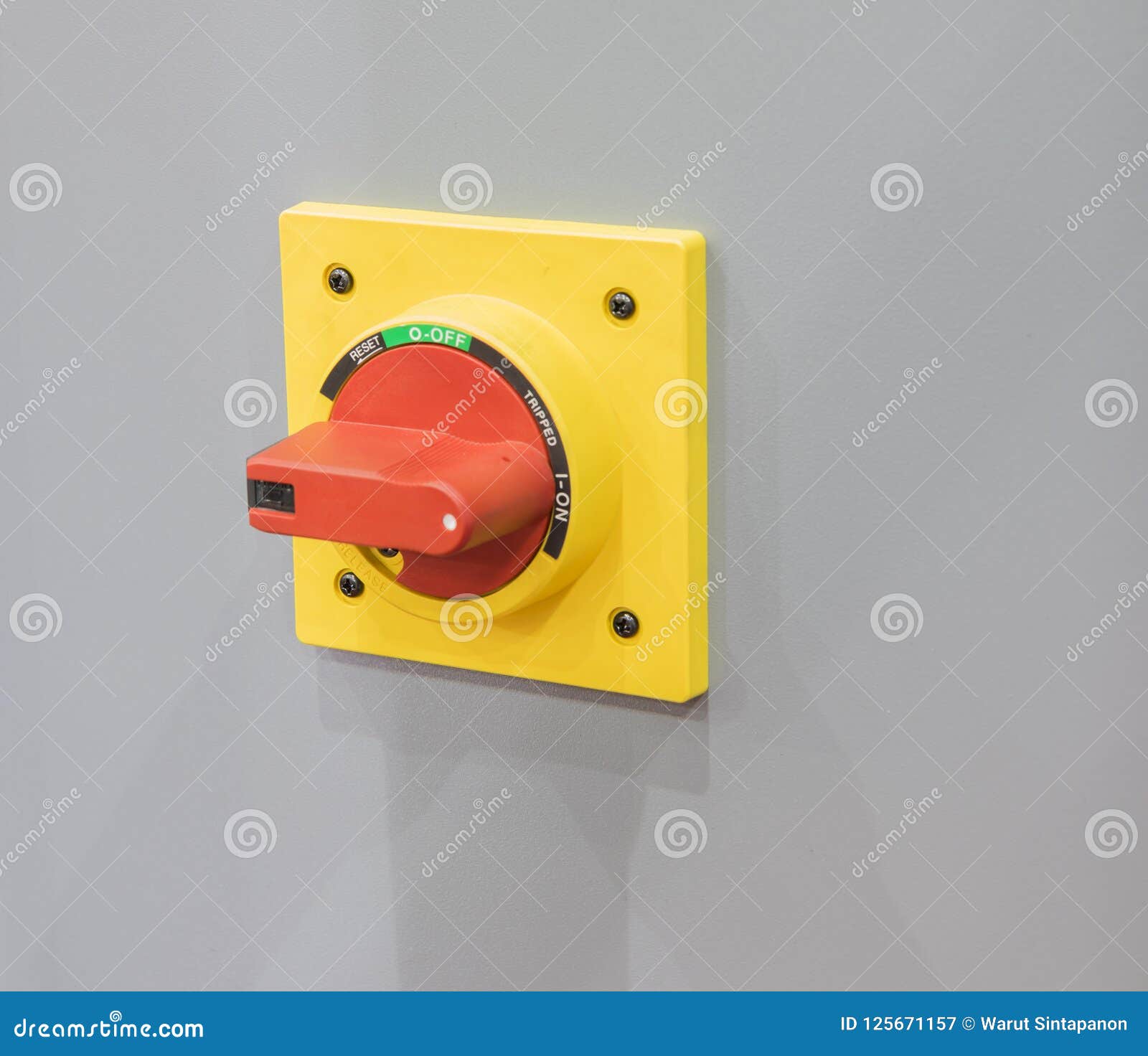 Close Up Red High Voltage Swich Stock Image - Image of equipment ...