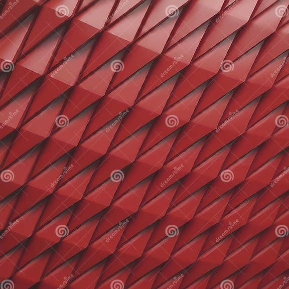 Close-Up of a Red Interlocking Triangles Pattern Stock Illustration ...