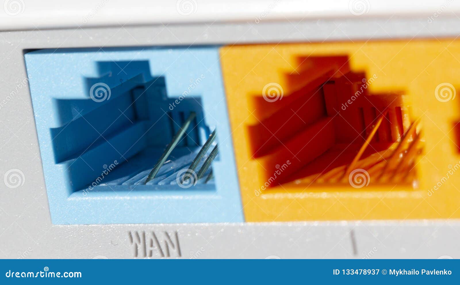 Close Up on the Red LAN Port of a Modern Computer Mainboard Stock Image ...