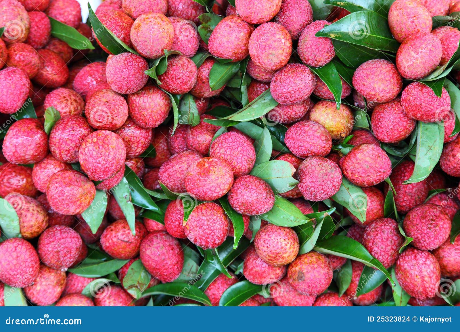 The Close Up of Red Lichi Fruit. Stock Photo - Image of exotic, leaf ...