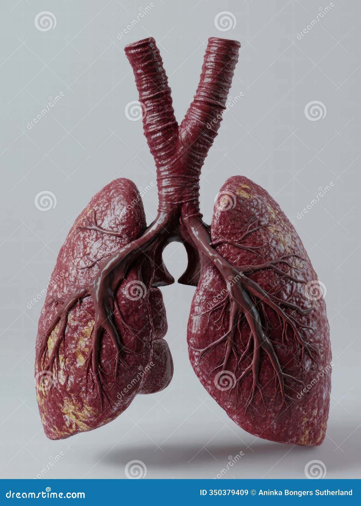 A Close Up of a Red Lung with a White Background Stock Illustration ...