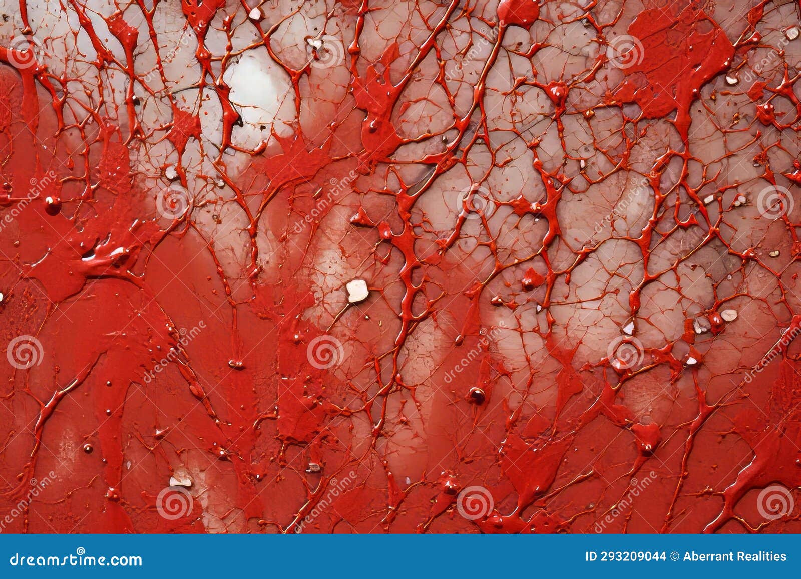 A Close Up of a Red Paint Splattered Wall Stock Illustration ...