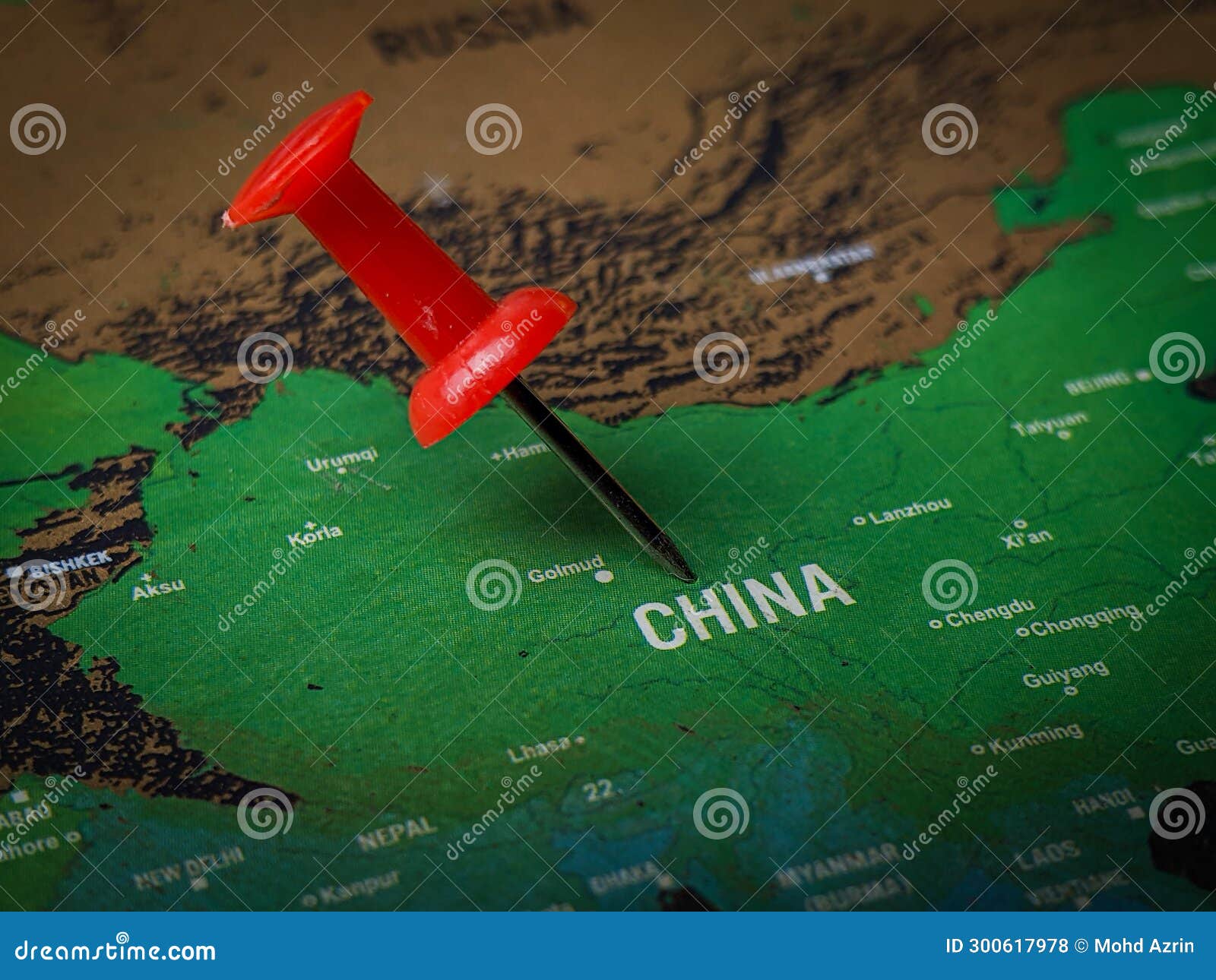 Pointing At China On Earth Globe Stock Photo | CartoonDealer.com #16697484