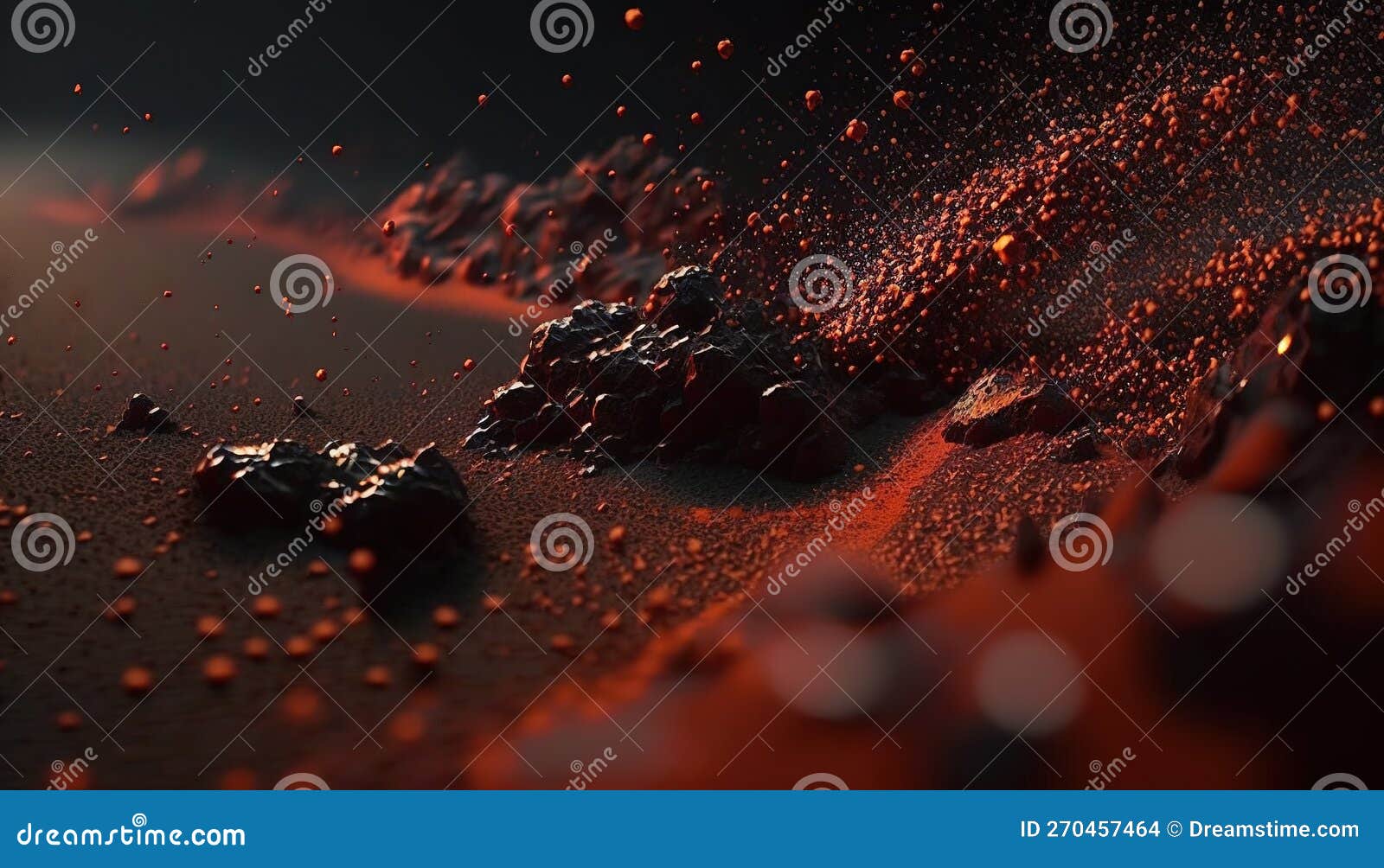 A Close Up of a Red Substance on a Black Surface. Stock Photo - Image ...