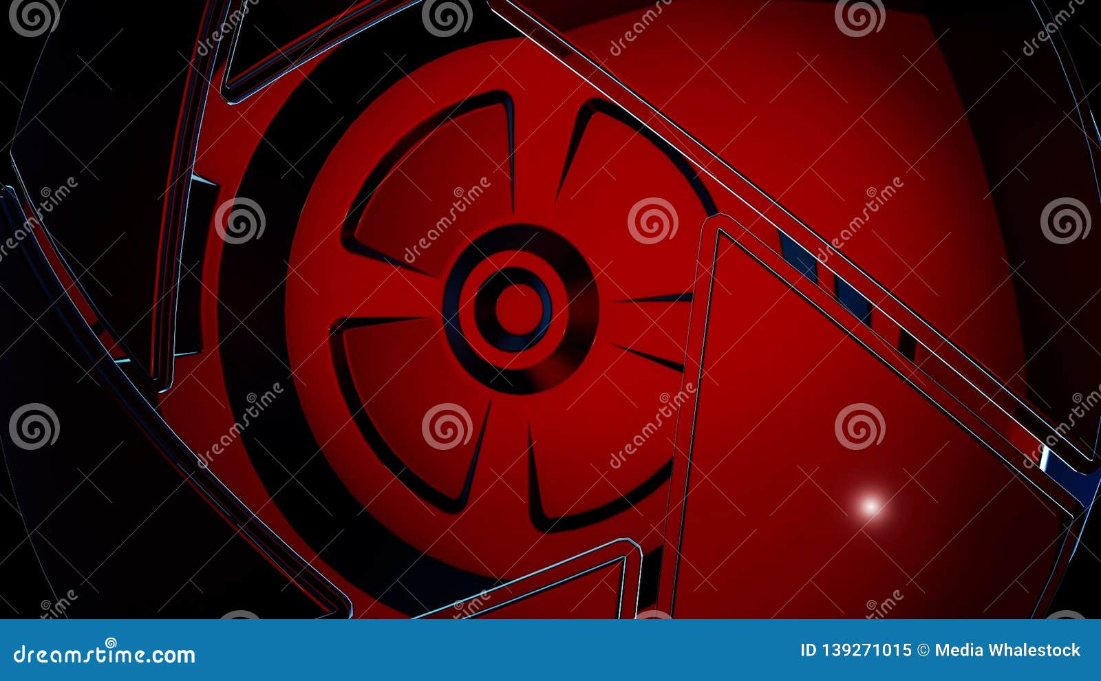 CLose Up for Red Symetrical Circle Geometrically Formed by Triangles ...