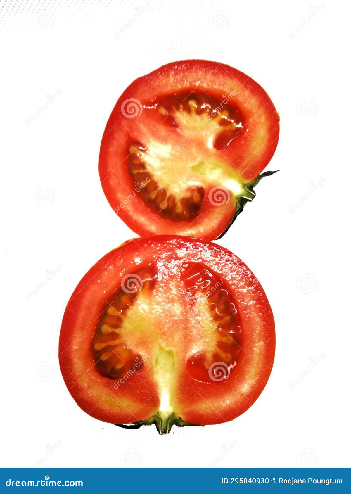 Close-up of a Red Tomato Cut in Half Stock Photo - Image of bundle ...