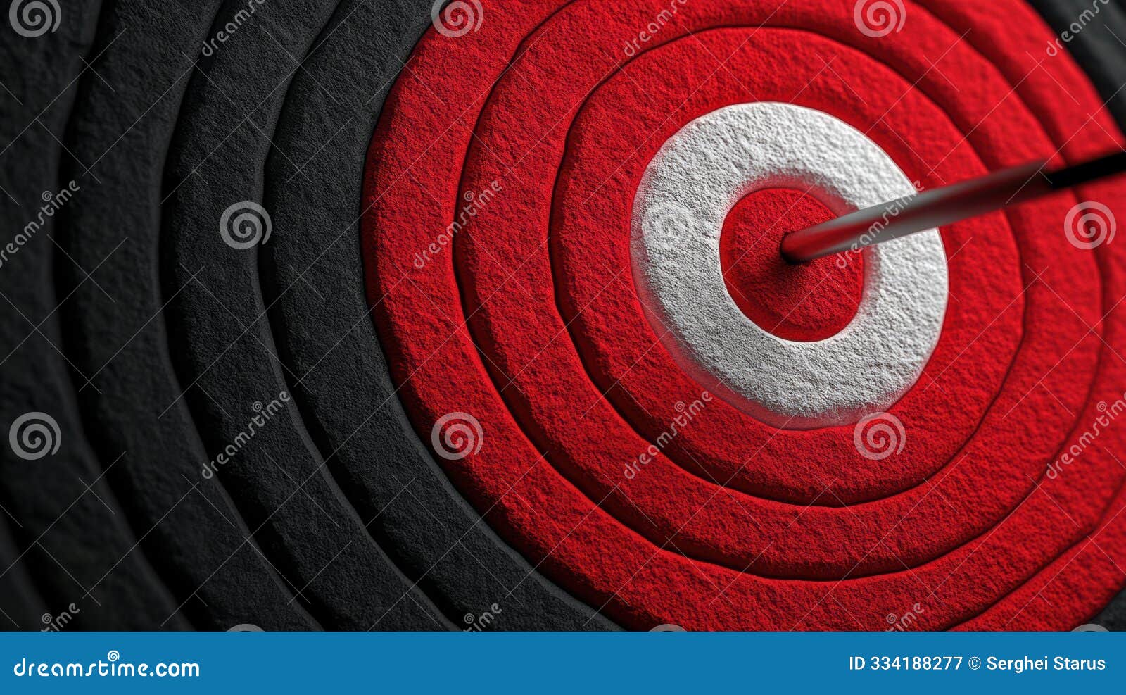 A Close Up of a Red and White Target with an Arrow in it, AI Stock ...