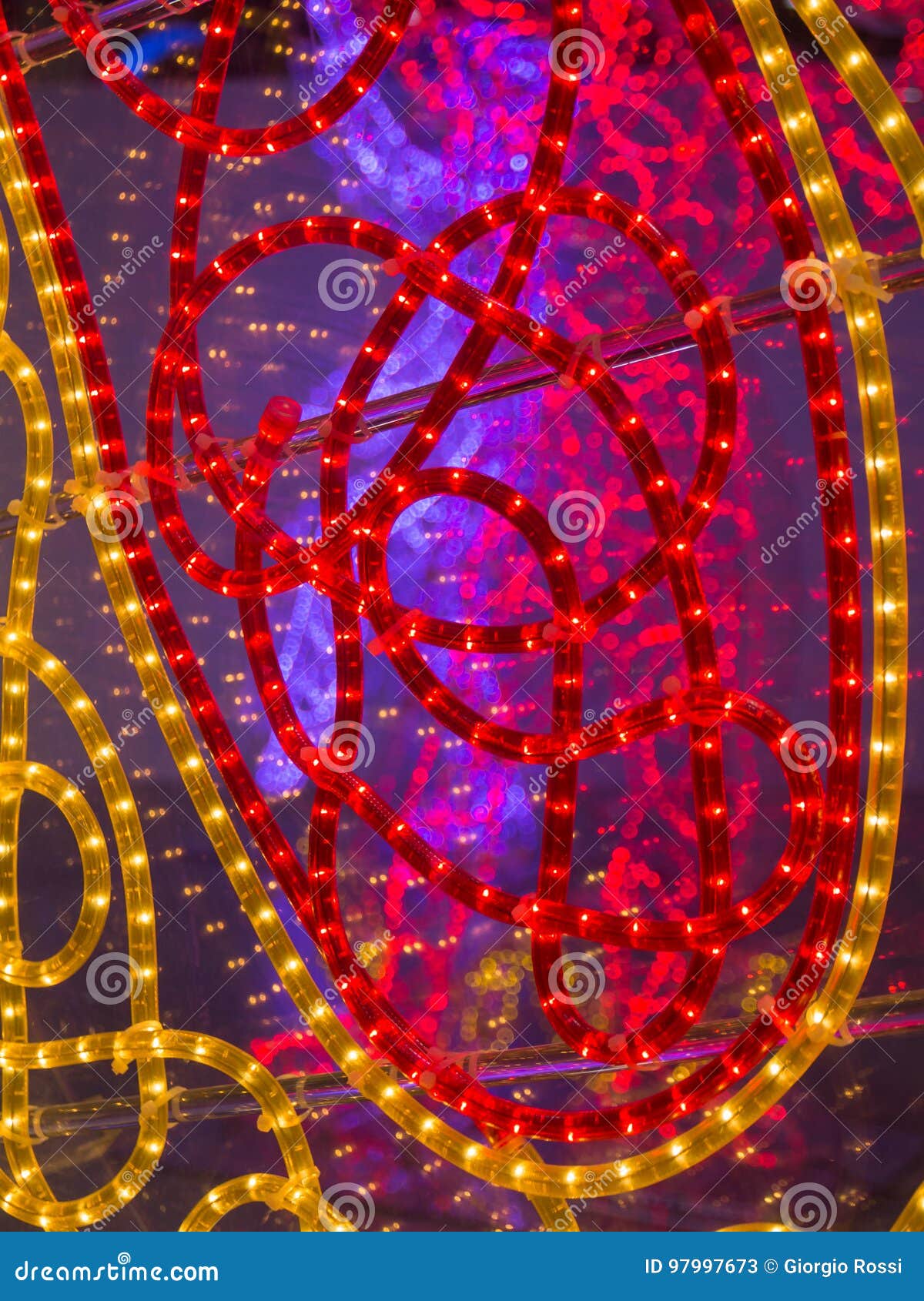 Close Up of Red and Yellow Leds Illumination Arrangement Stock Image ...