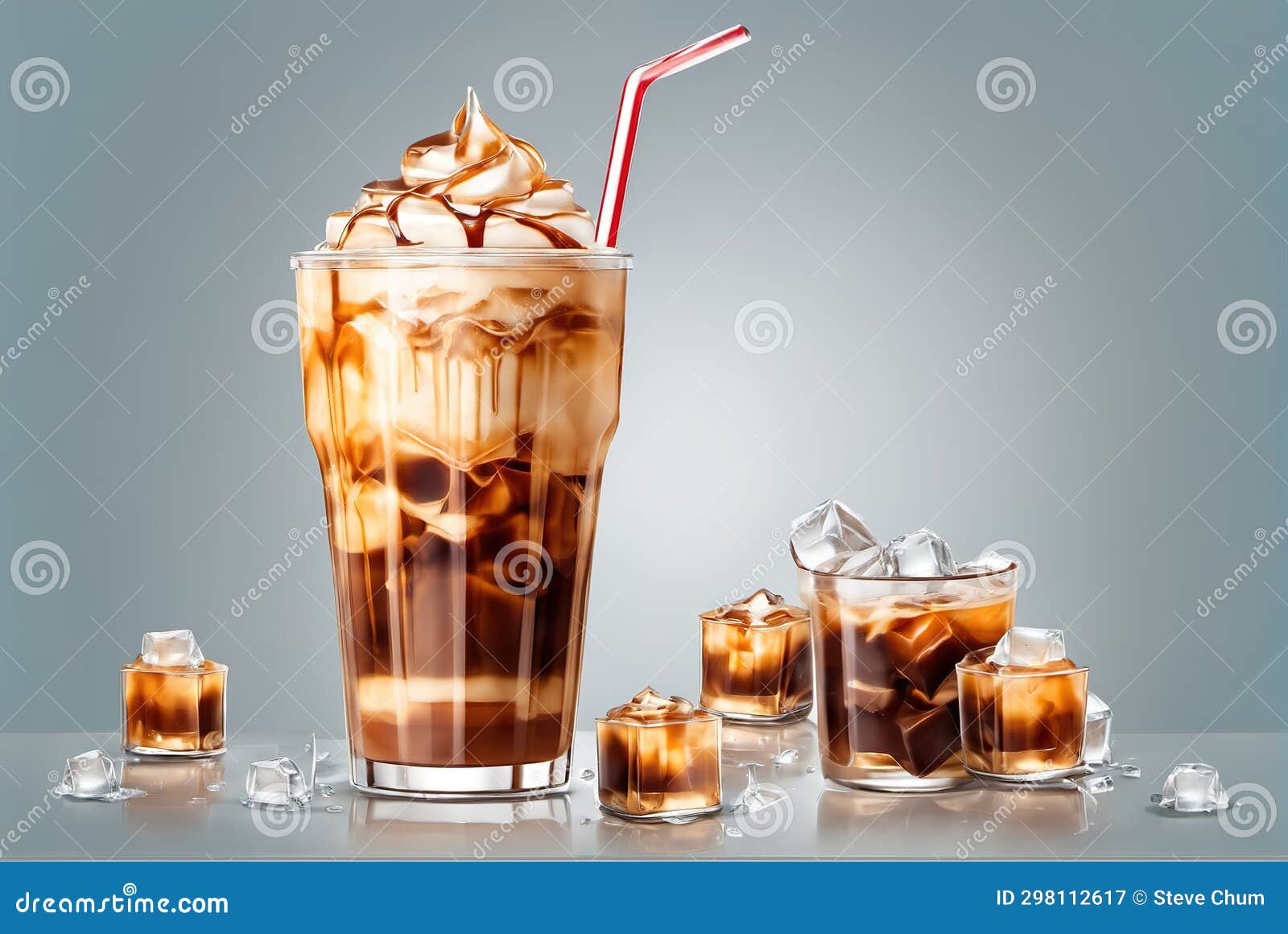 Close-up of Refreshing and Fragrant American Iced Coffee Stock ...