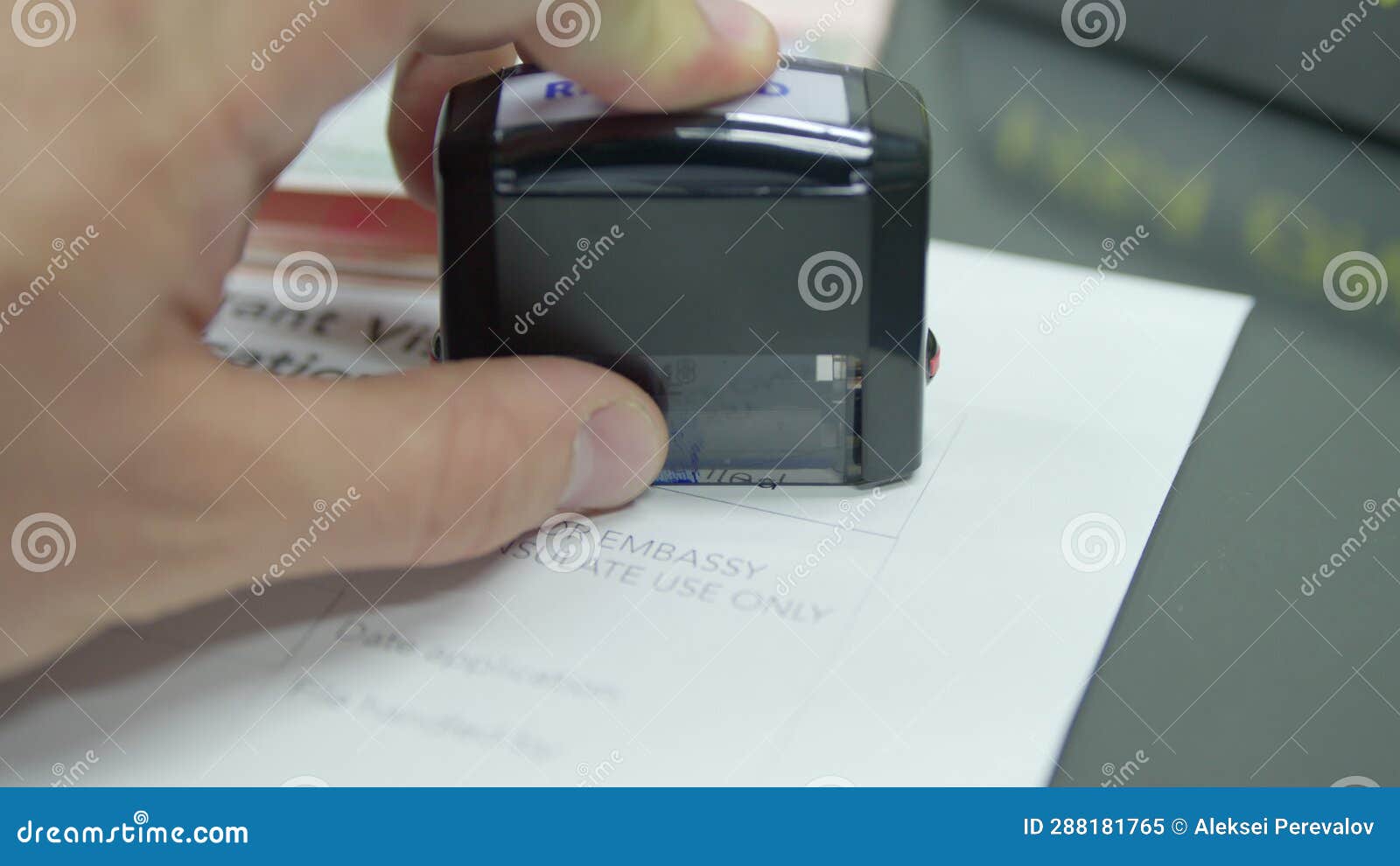 Close Up Rejected Visa Application Document on the Table Stock Video ...