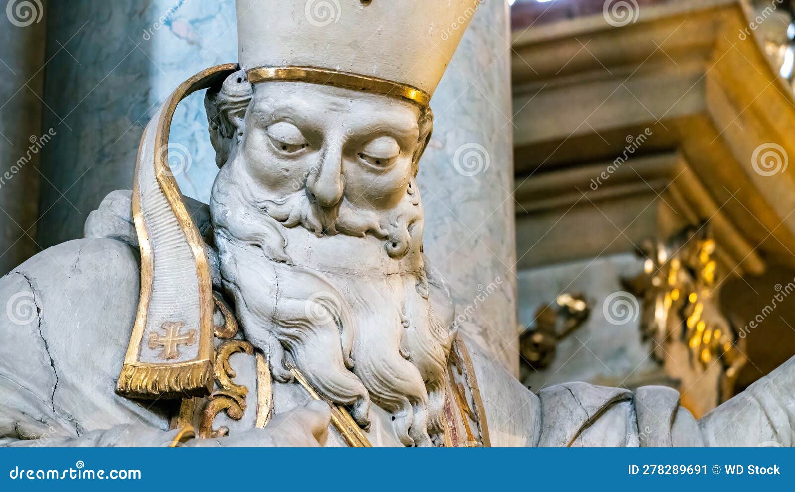 Close-up On Statues And Ornaments Dutch Gothic Architecture On The ...