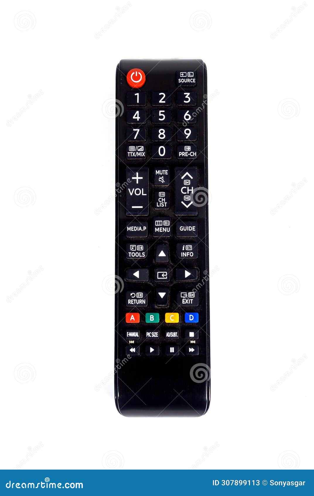 Close Up Remote Control Isolated on White Background Stock Image ...