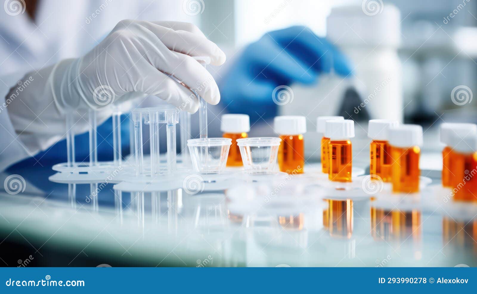 Close Up of Researchers Working with Samples AI Generated Stock ...