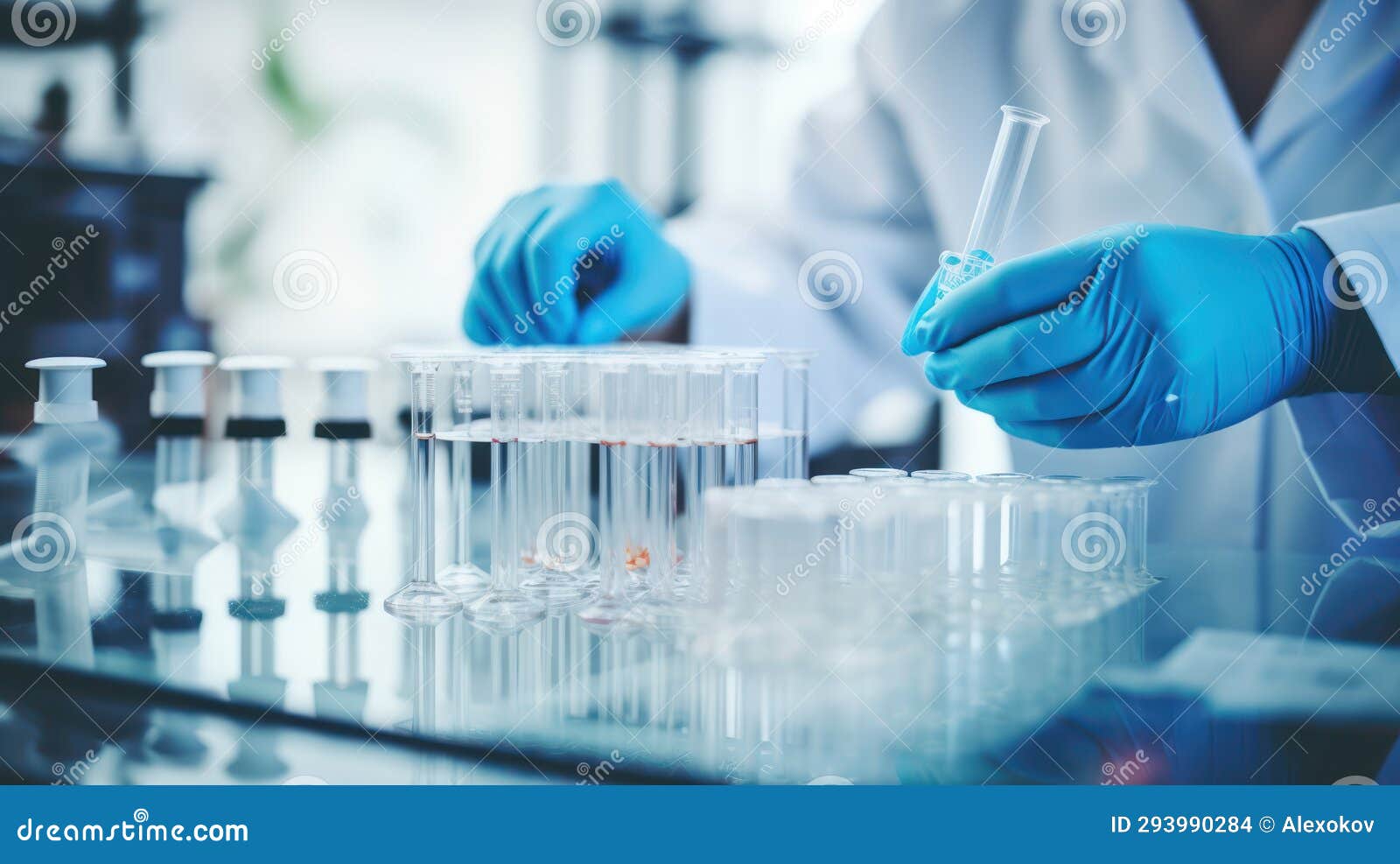 Close Up of Researchers Working with Samples AI Generated Stock ...