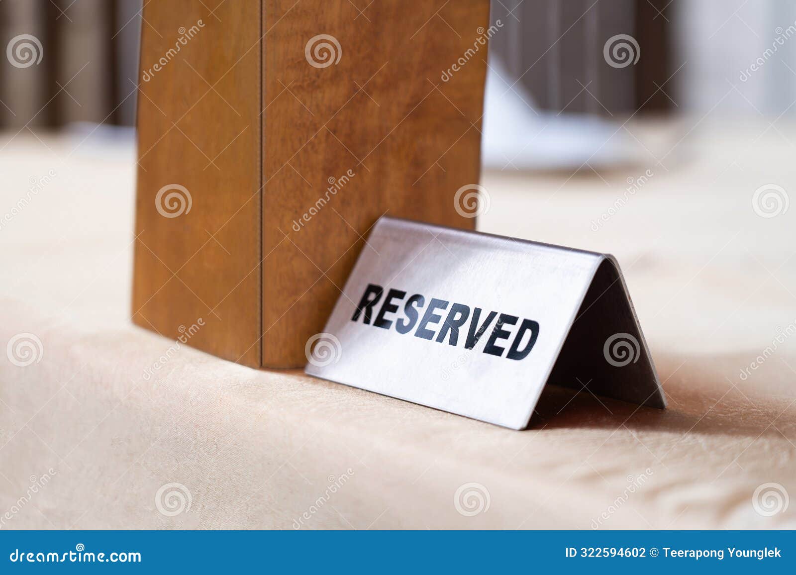 Close-up of Reserved Sign on Table Restaurant Reservation Service Stock ...