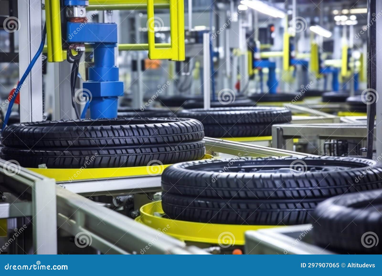 Close-up of Retreaded Tires on the Production Line Stock Image - Image ...