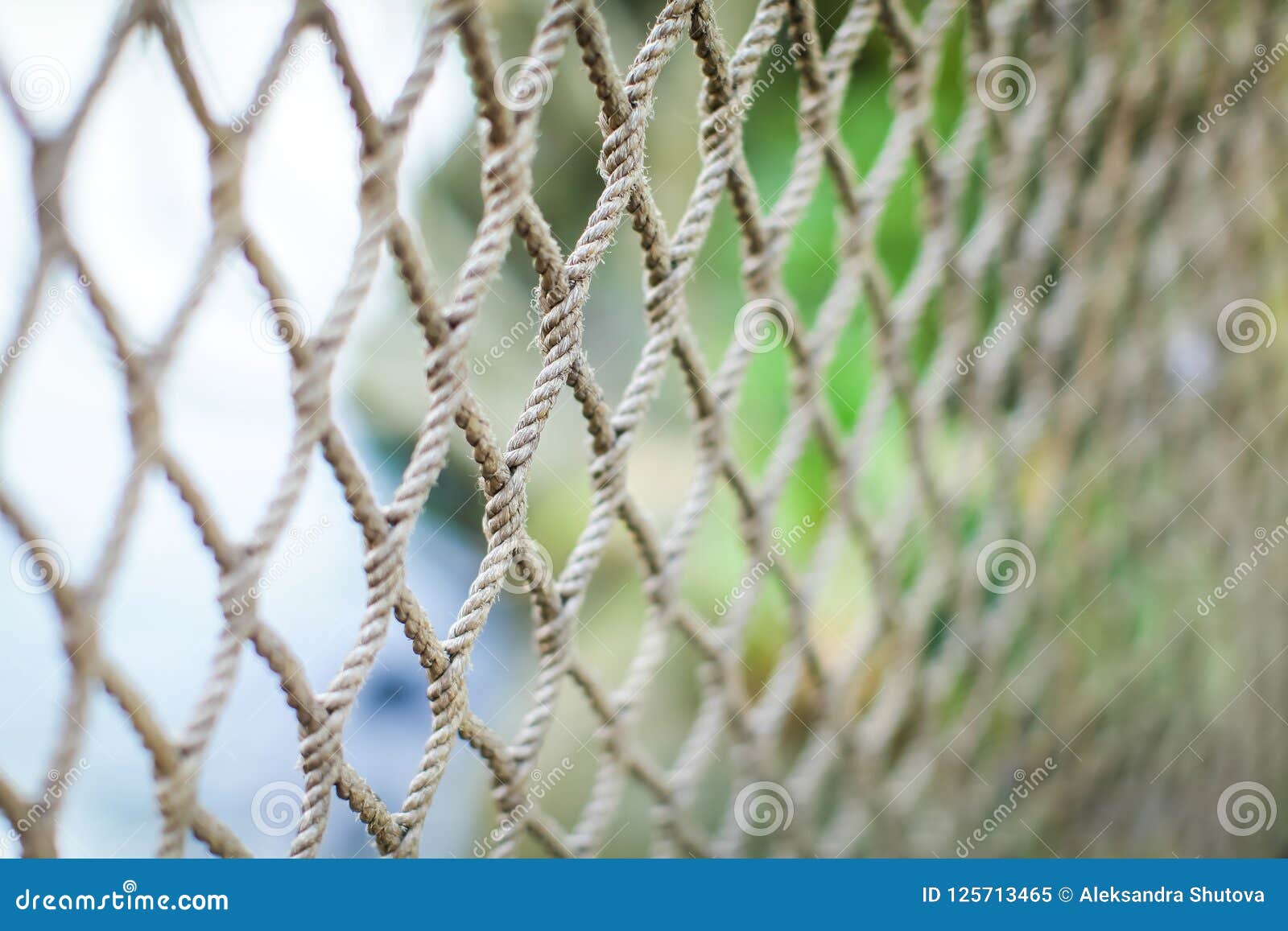 Close Up Retro Old Rope and Fishing Net Stock Image - Image of border ...