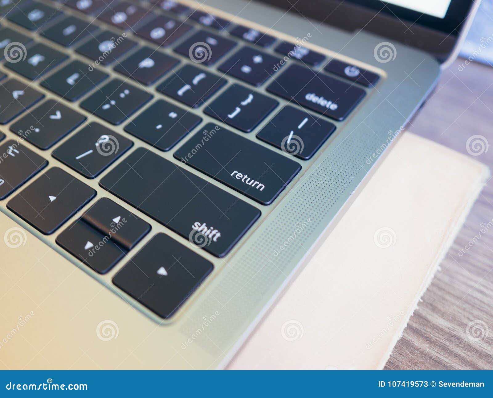 Close Up of Return Button of Laptop. Concept of Making Dicision. Stock ...