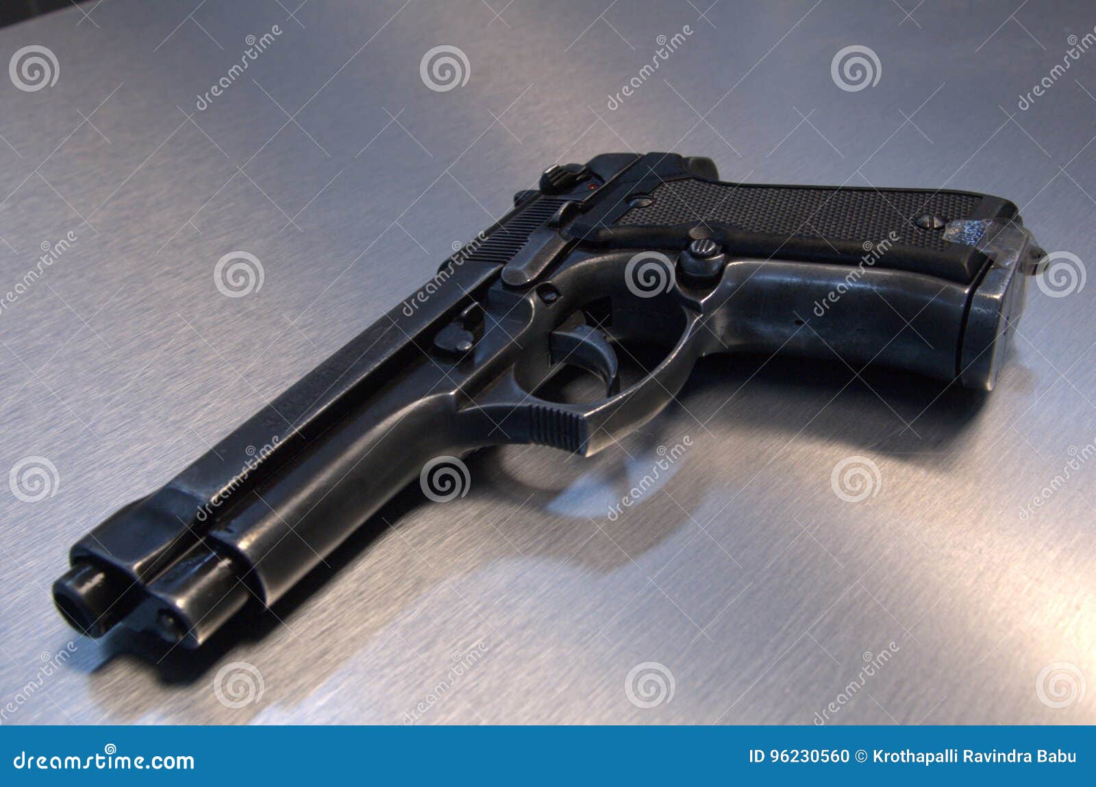 Close up of the revolver stock photo. Image of knife - 96230560